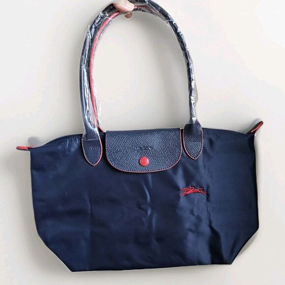Longchamp | Bags | Longchample Pliage Club Nylon Tote Bag Navy Blue New ...
